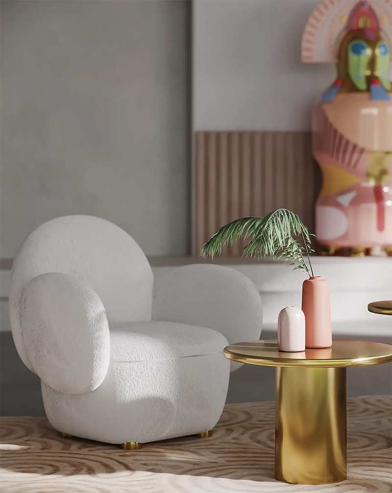 Matteo Cibic Dolce Ivory Armchair by Scarlet Splendour | Curio