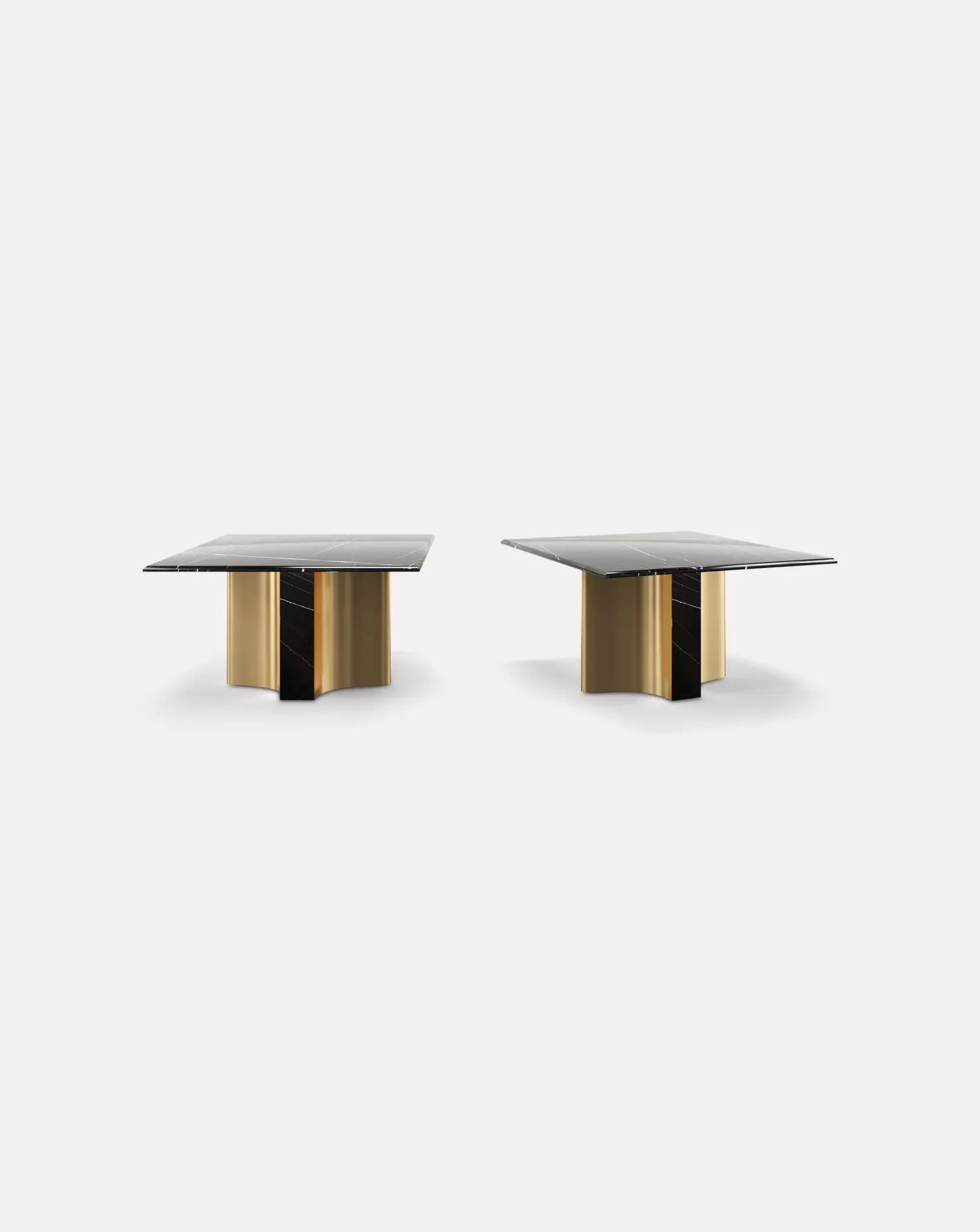 Barso Square Sahara Noir Marble Side Table SideTables by Stone Stackers ...