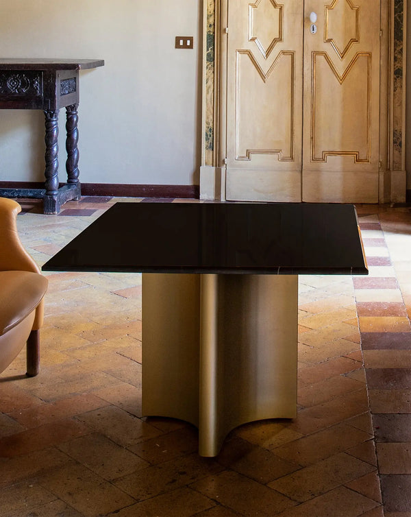 Barso Square Sahara Noir Marble Side Table SideTables by Stone Stackers ...