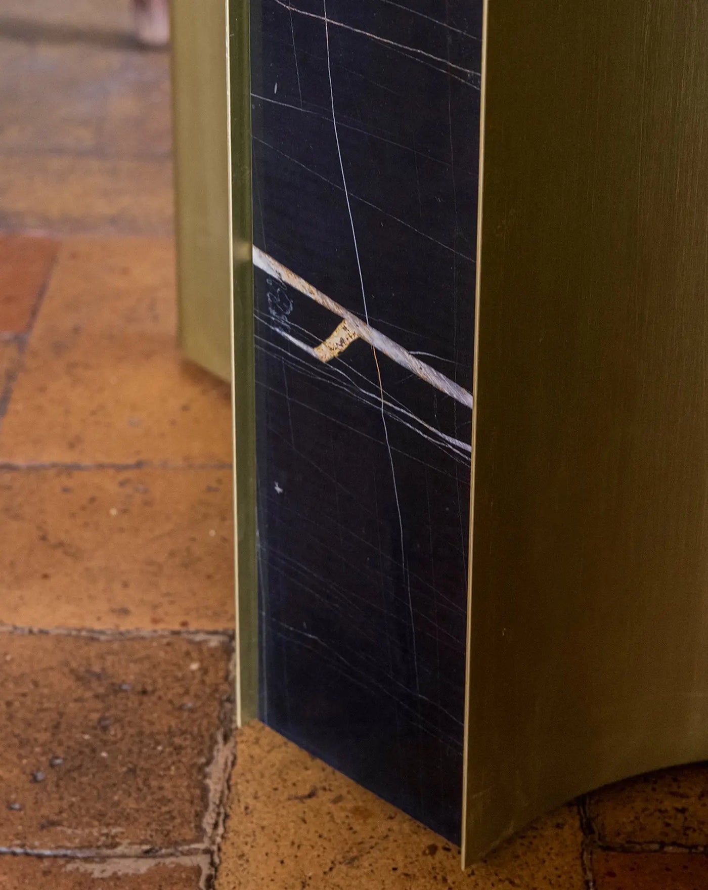 Barso Square Sahara Noir Marble Side Table SideTables by Stone Stackers ...